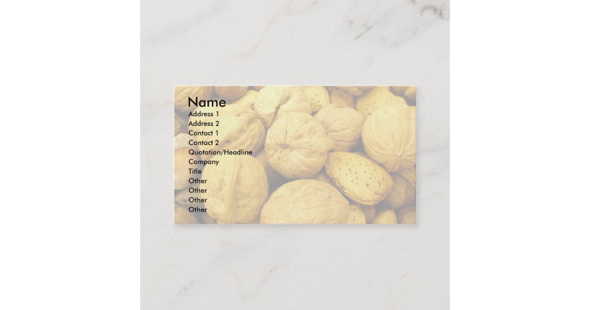 Nuts Business Cards 001 | Zazzle