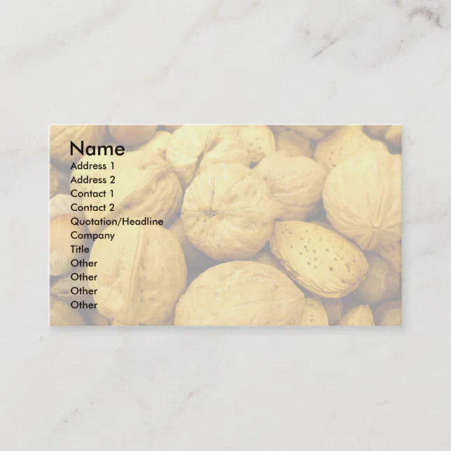Nuts Business Cards 001 | Zazzle