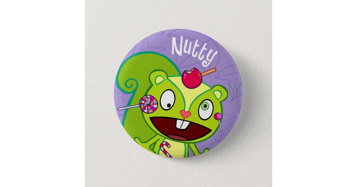 Nutty Cute Button | Zazzle