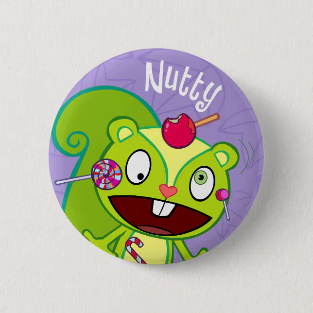 Nutty Cute Button | Zazzle