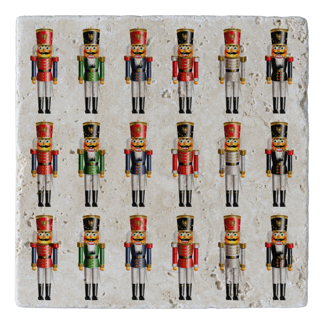Nutty Nutcracker Toy Soldiers Army Trivet | Zazzle