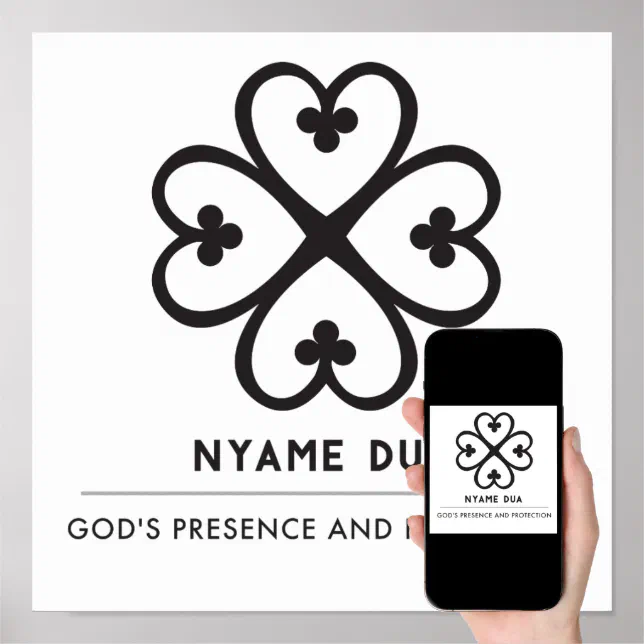 Nyame Dua | God's presence and protection Poster | Zazzle