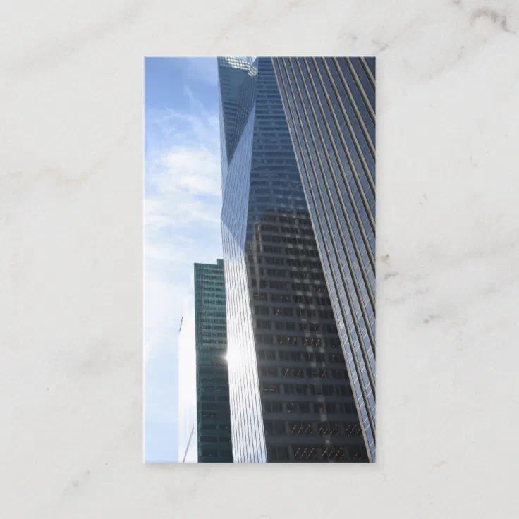NYC Architecture Skyscraper Photography Metallic Business Card | Zazzle