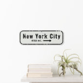 NYC Directional Sign Post / Miles to City Distance | Zazzle