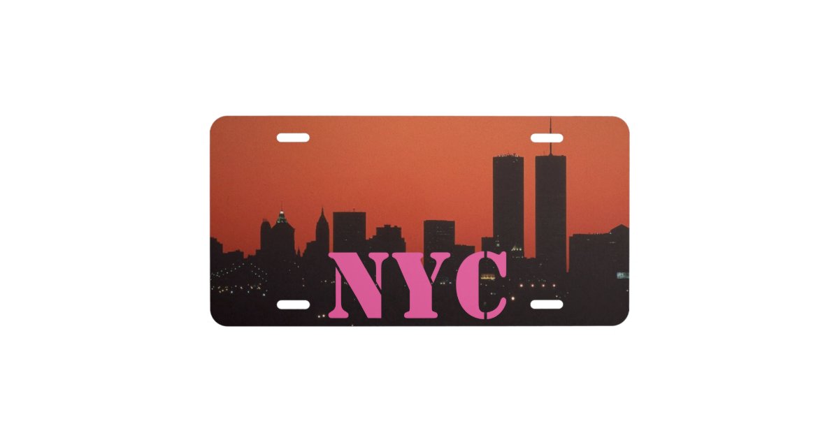 NYC New York City Aluminum License Plate | Zazzle