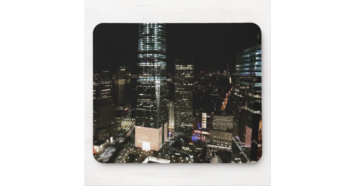 NYC New York City Night Skyline Architecture Light Mouse Pad | Zazzle