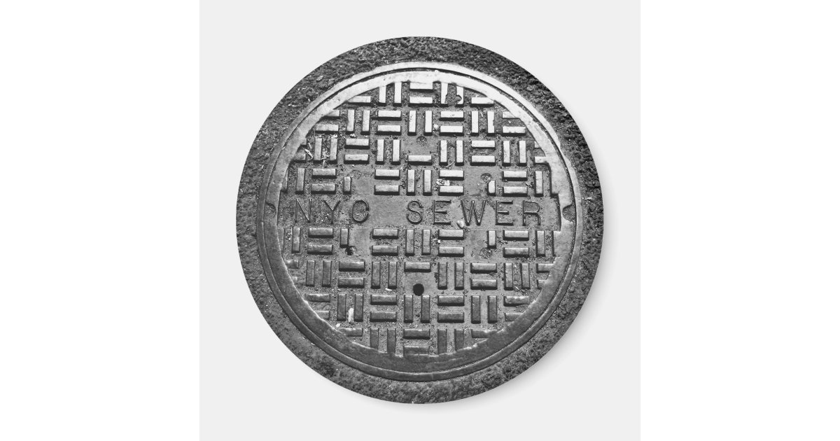 NYC Sewer Cover Magnet | Zazzle
