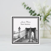 NYC Skyline Brooklyn Bridge #2 SQ Baby Shower Invitation | Zazzle