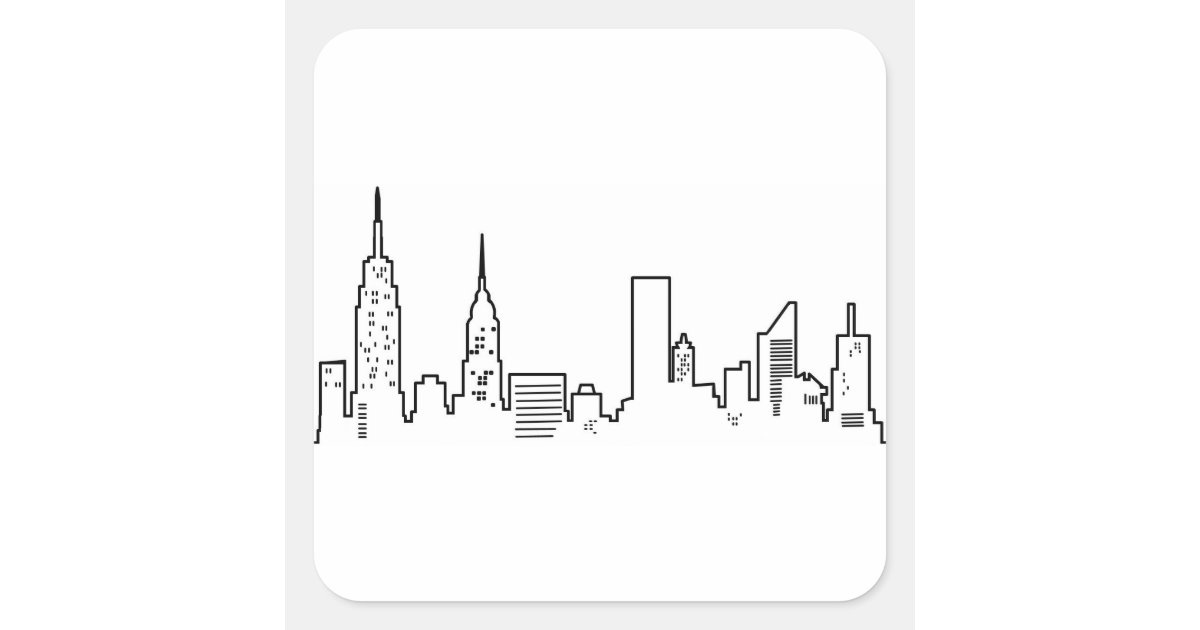 NYC Skyline Stickers | Zazzle