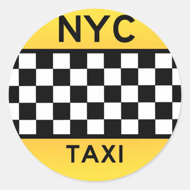 NYC TAXI sticker | Zazzle