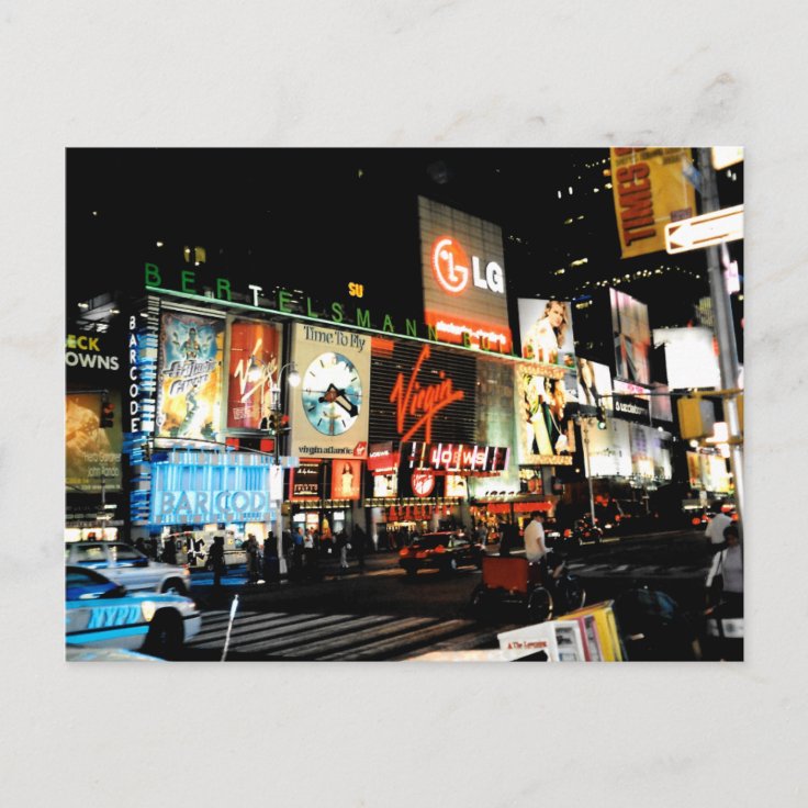 NYC Times Square Broadway New York City Postcard | Zazzle