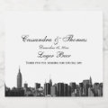 NYC Wide Skyline Etched BW Beer Bottle Label | Zazzle