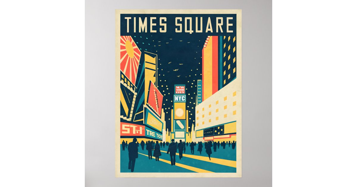 NYC with Stunning Times Square Poster | Zazzle