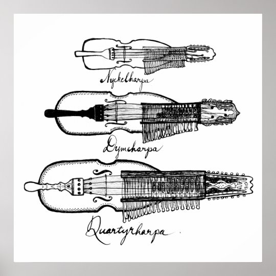 Nyckelharpa poster | Zazzle.com