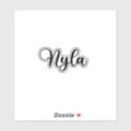 Nyla Name - Handwritten Calligraphy Sticker | Zazzle