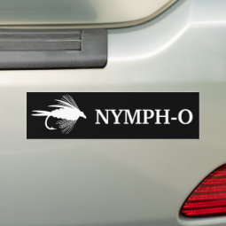 Nymph-O funny fly fishing lure Bumper Sticker | Zazzle