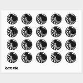 NZ Kiwi / Silver Fern Emblem Classic Round Sticker | Zazzle