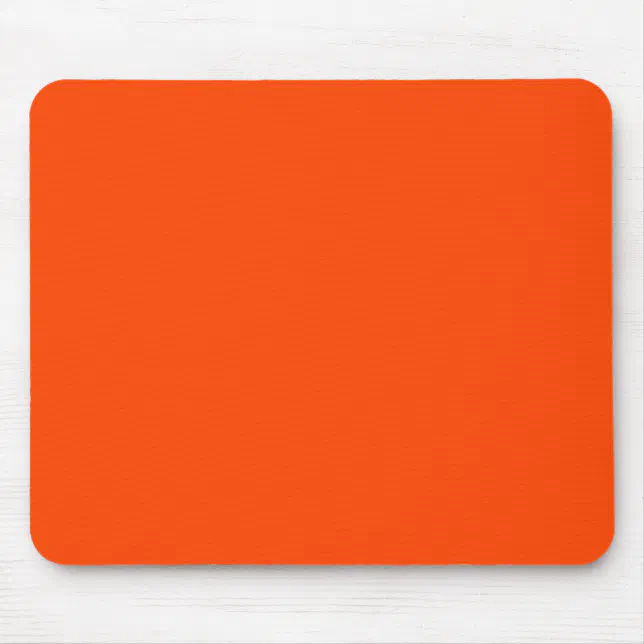 O02 Orange Color Mouse Pad | Zazzle