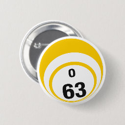 O63 Bingo Ball button | Zazzle