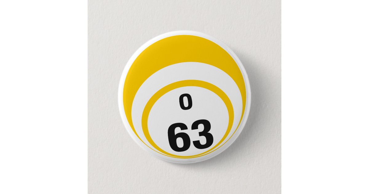 O63 Bingo Ball button | Zazzle