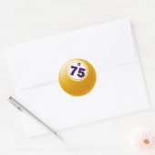 O 75 BINGO BALL CLASSIC ROUND STICKER | Zazzle