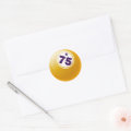 O 75 BINGO BALL CLASSIC ROUND STICKER | Zazzle