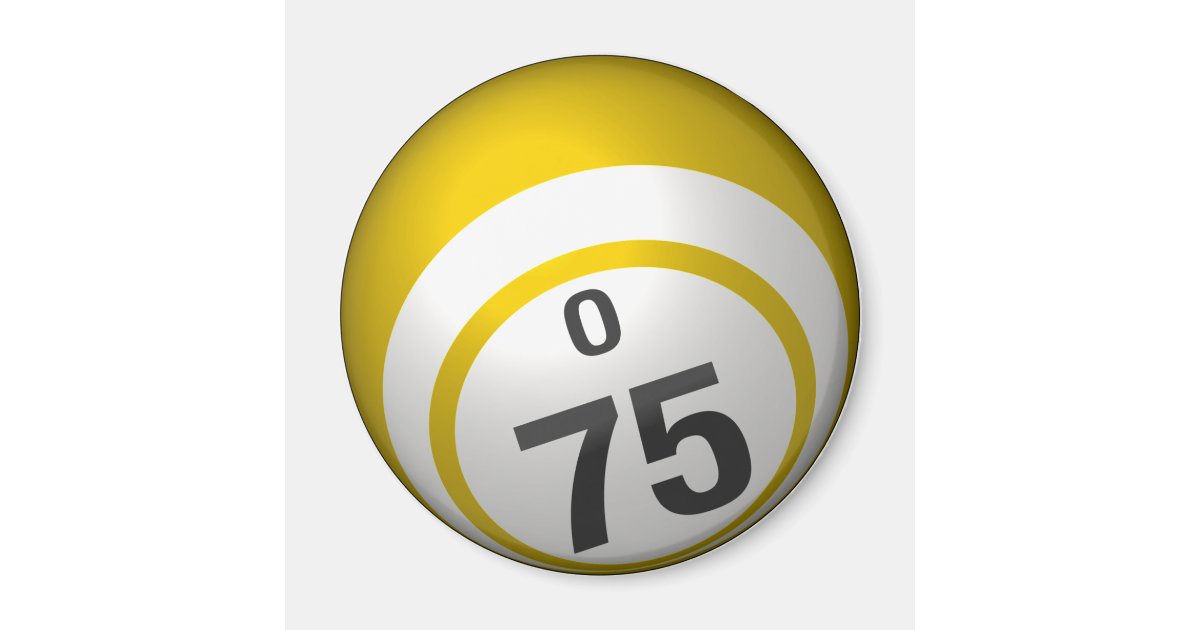 O 75 bingo ball magnet | Zazzle
