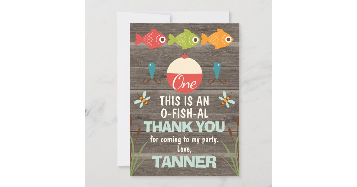 O-fish-ally One Fishing Thank You Card | Zazzle