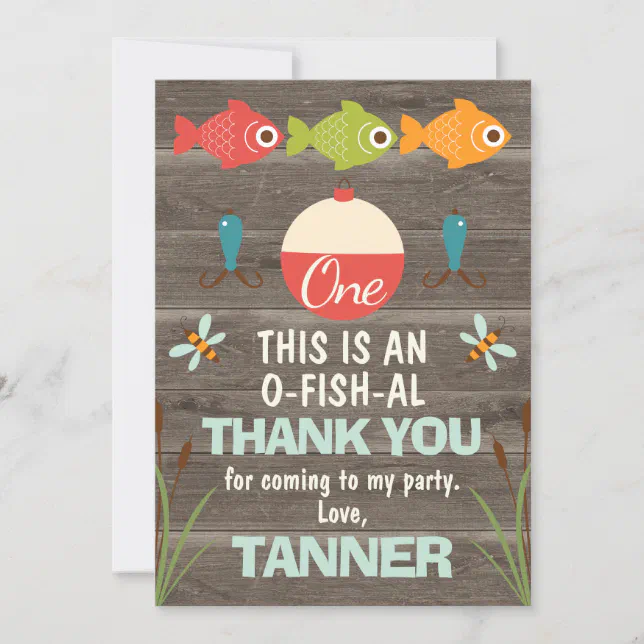 O-fish-ally One Fishing Thank You Card | Zazzle