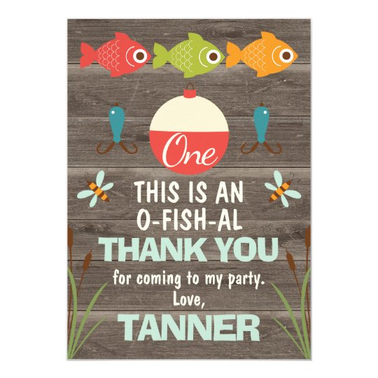 O-fish-ally One Fishing Thank You Card | Zazzle.com