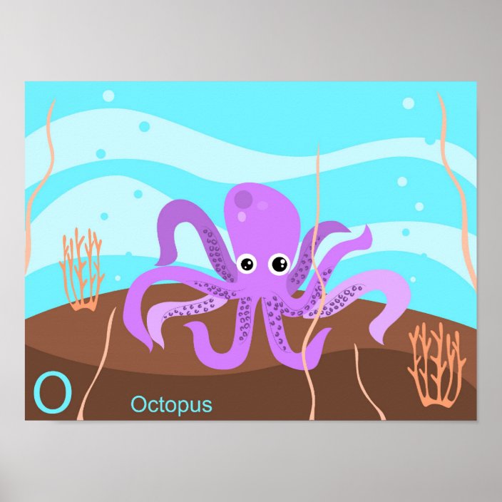 O for octopus Poster | Zazzle.com