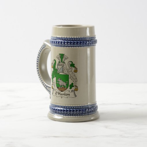 O Hanlon Coat of Arms Stein - Family Crest | Zazzle