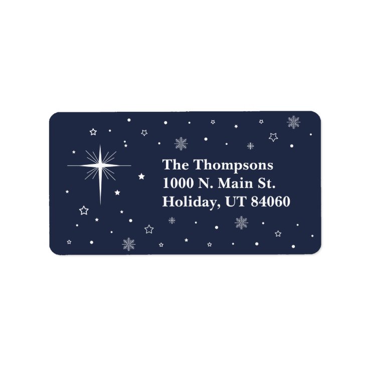 O' HOLY NIGHT / Christmas Return Labels | Zazzle