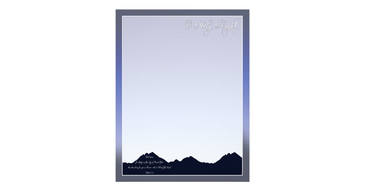 O Holy Night letterhead | Zazzle.com