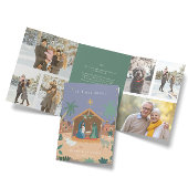 O' Holy Night Nativity Scene Christmas Tri-Fold Holiday Card | Zazzle