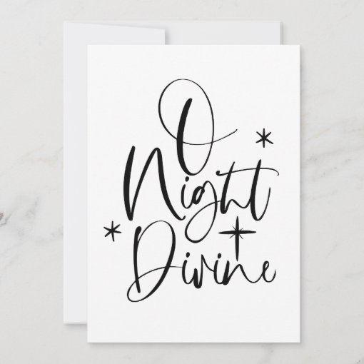 O Night Divine No photo Religious Christmas Card | Zazzle