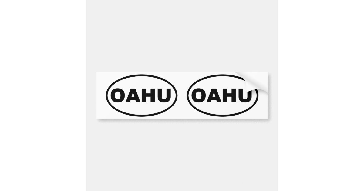 OAHU BUMPER STICKER | Zazzle