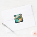 Oahu Hawaii Beach Vintage Retro Square Sticker | Zazzle