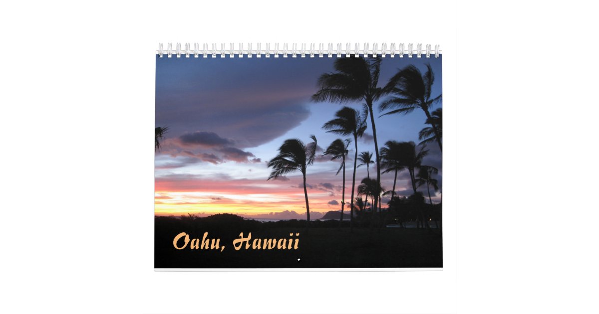 Oahu Hawaii Calendar | Zazzle