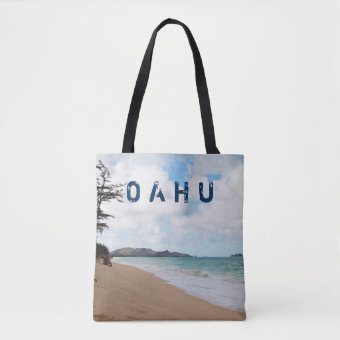 Oahu Hawaii Ocean Waves & Beach Tote Bag | Zazzle