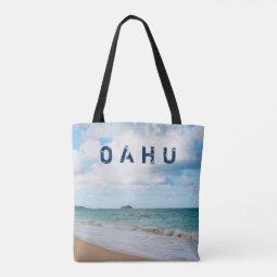 Oahu Hawaii Ocean Waves & Beach Tote Bag | Zazzle