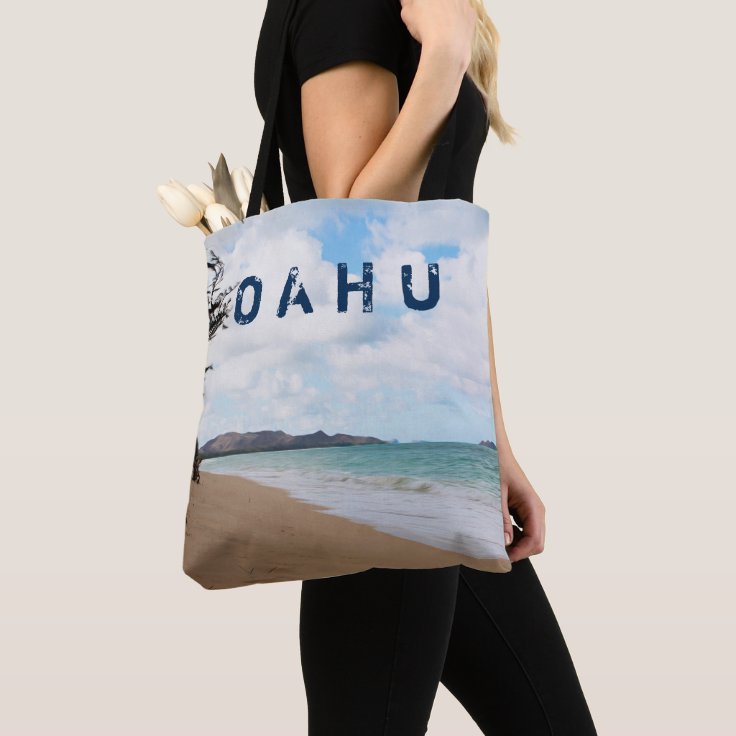Oahu Hawaii Ocean Waves & Beach Tote Bag | Zazzle
