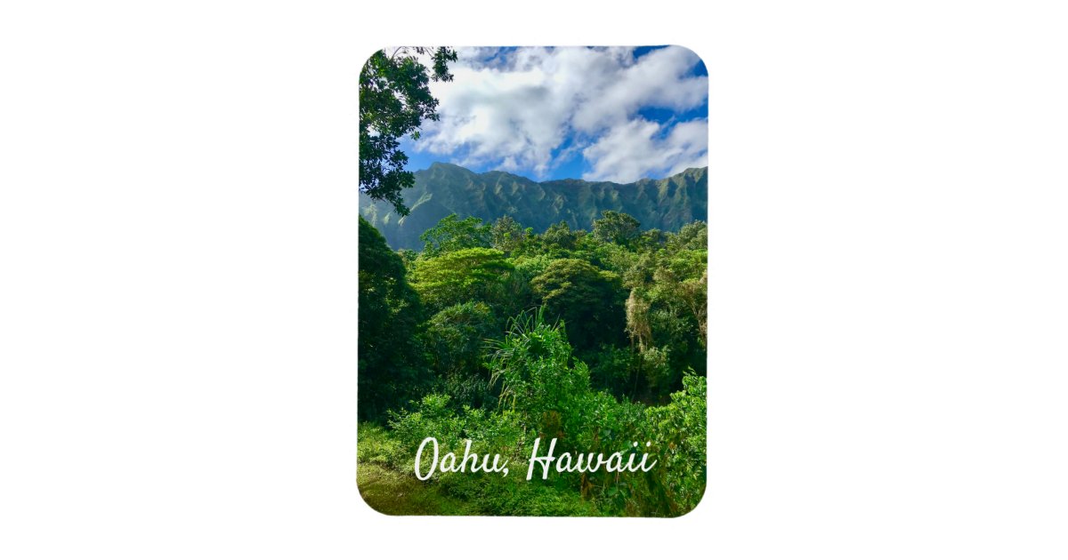 Oahu, Hawaii Rainforest Magnet | Zazzle