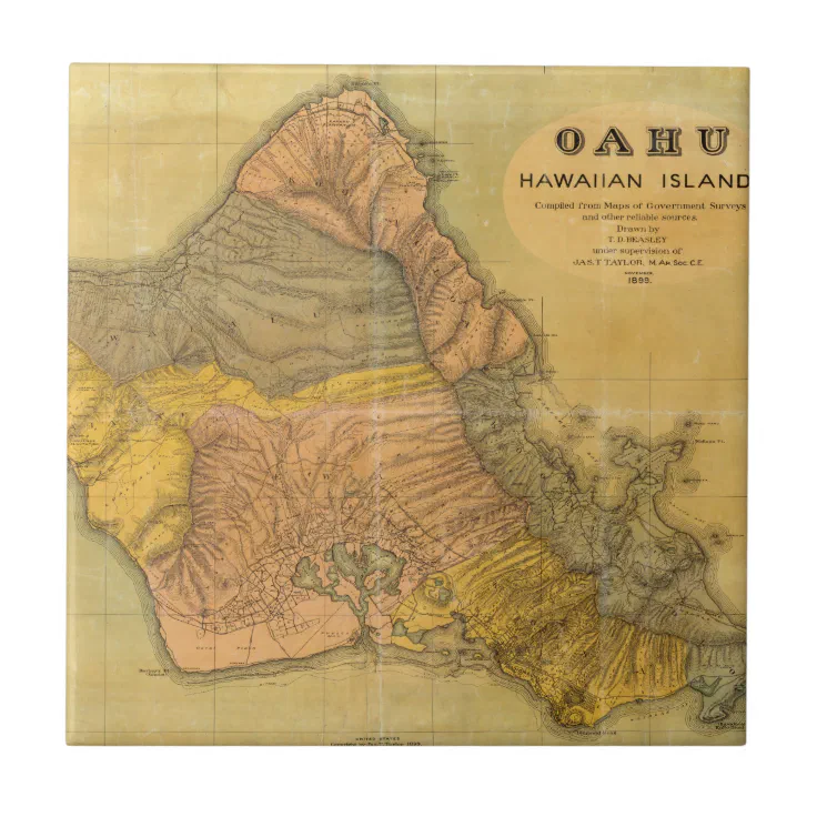 Oahu, Hawaiian Islands Tile | Zazzle