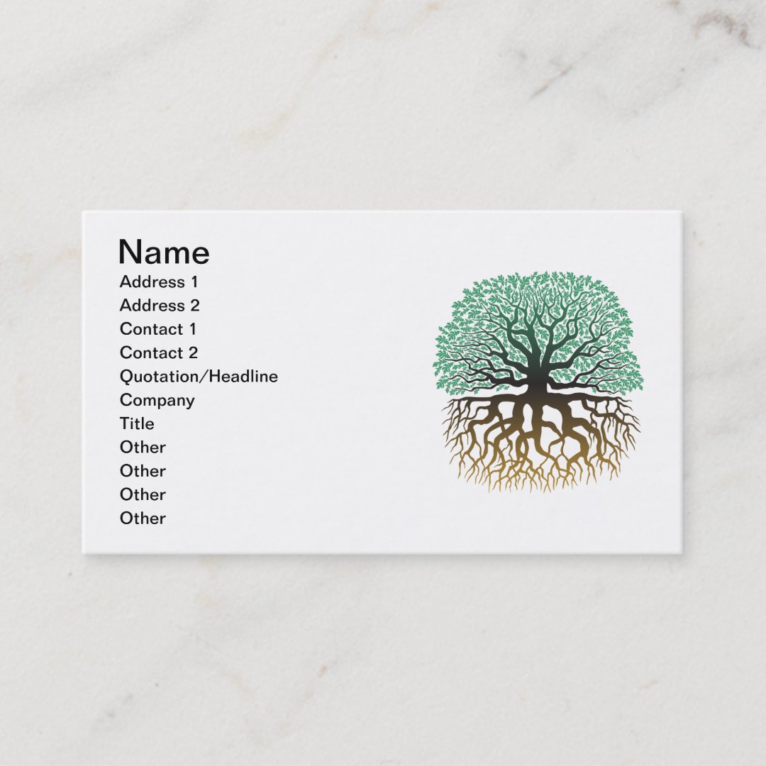 Oak Tree Business card | Zazzle