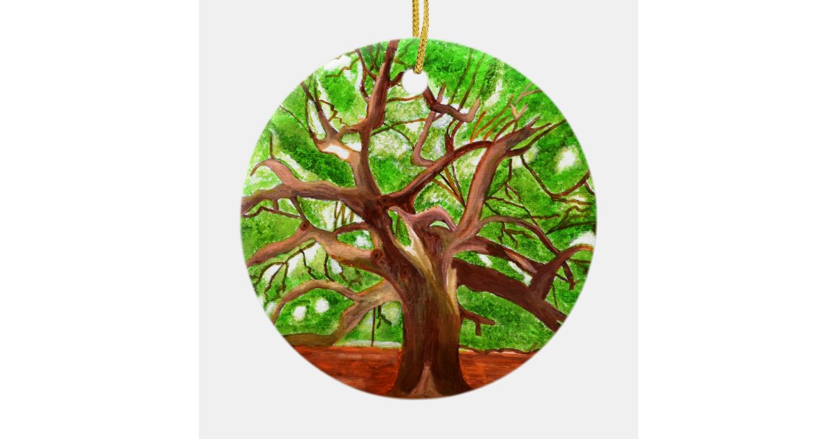 Oak Tree Ceramic Ornament | Zazzle