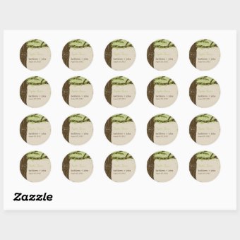 Oak Tree Favor Sticker | Zazzle