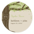 Oak Tree Favor Sticker | Zazzle