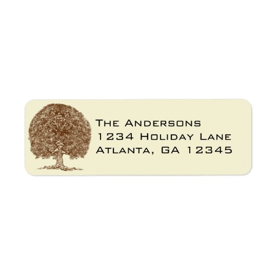 Oak Tree Return Address Label | Zazzle.com