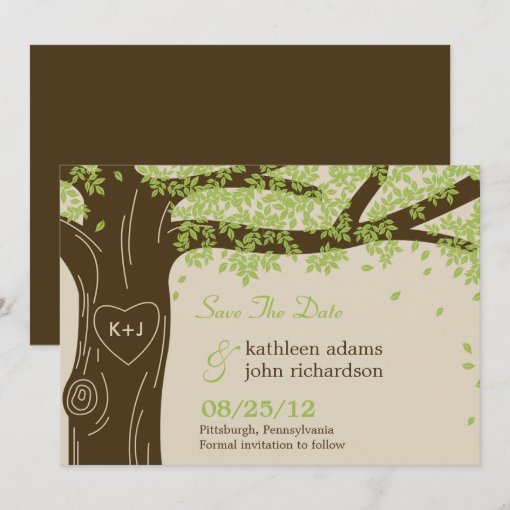 Oak Tree Save The Date Card | Zazzle